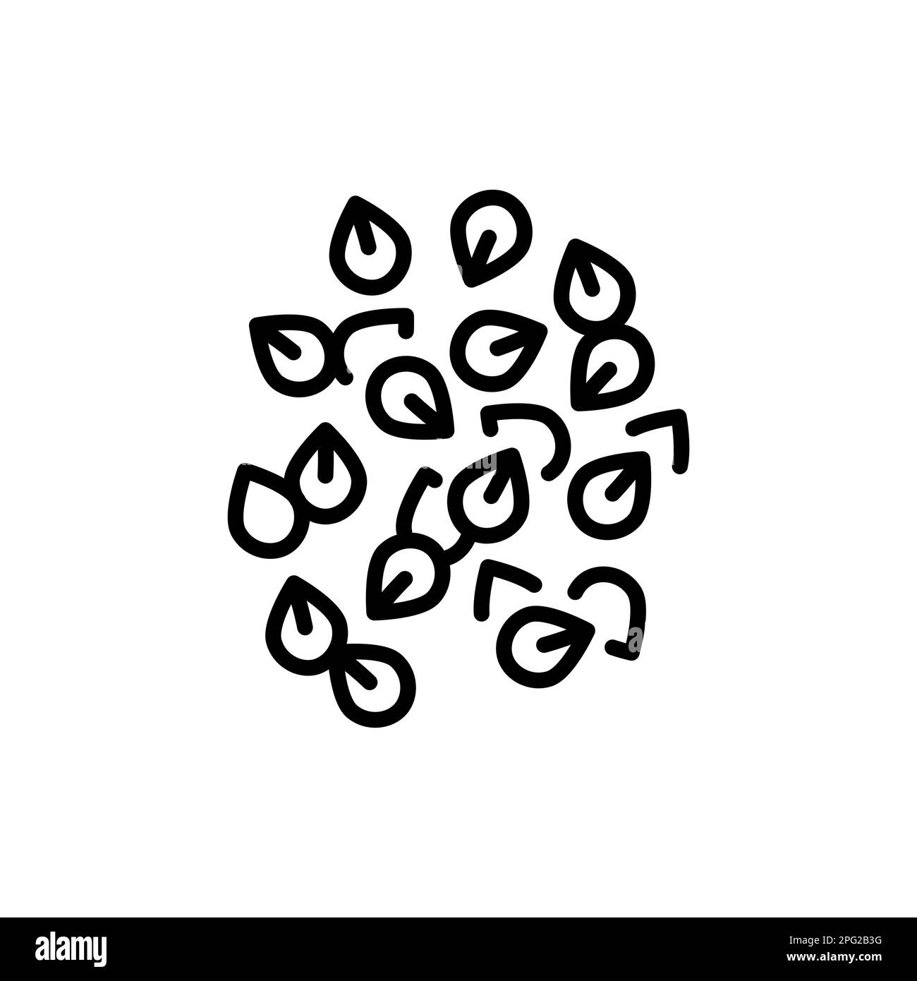 Beet seeds black line icon. Natural organic super food. Pictogram for ...