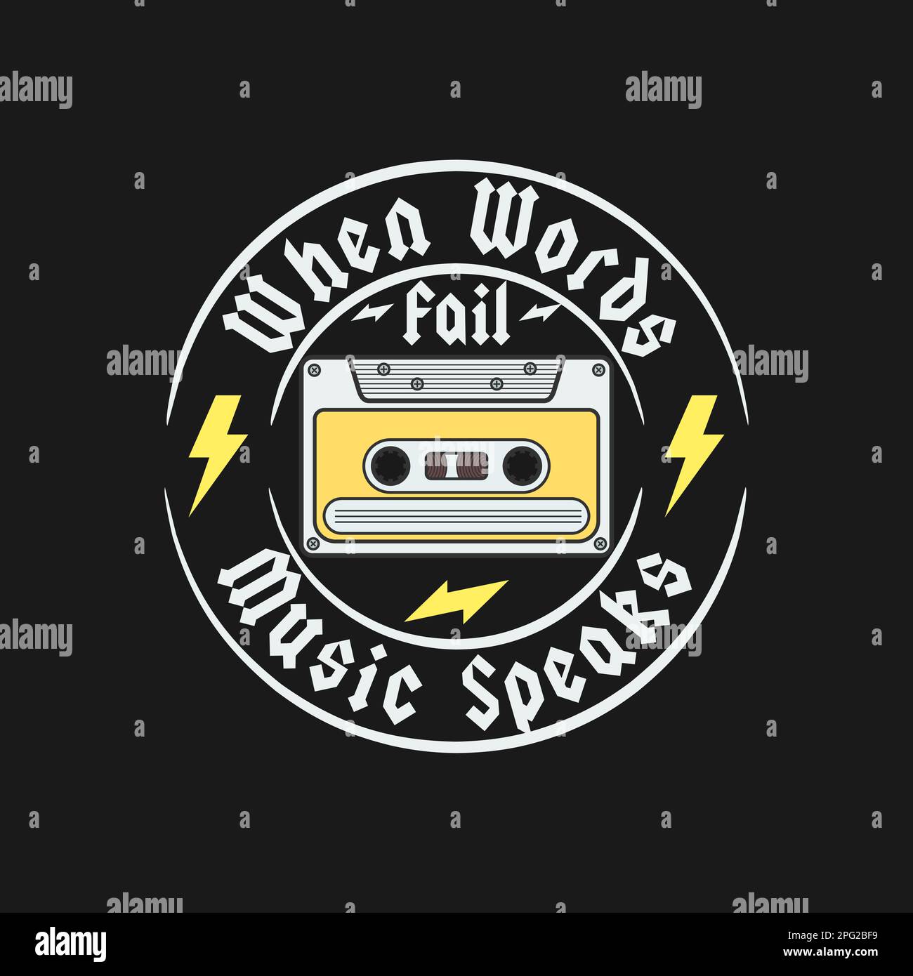 When Words Fail, Music Speaks, Motivational Typography Quote Design for ...