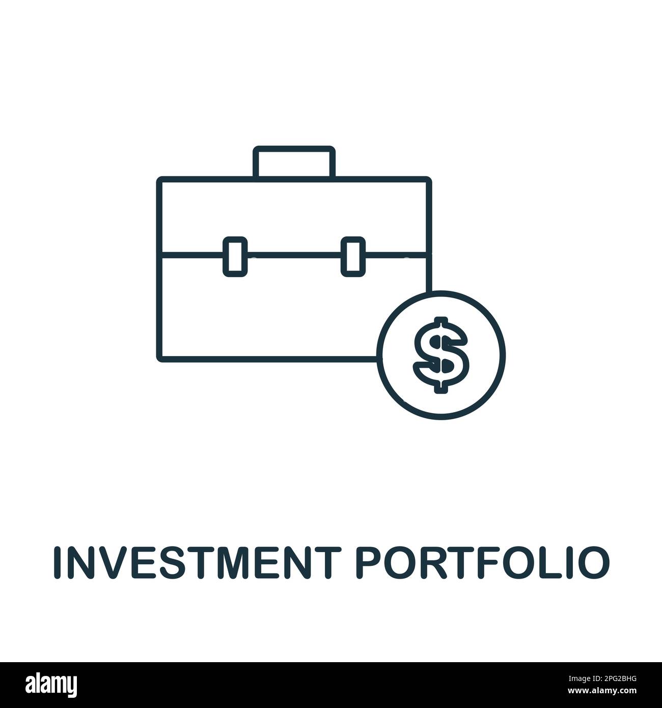Investment Portfolio line icon. Monochrome simple Investment Portfolio ...