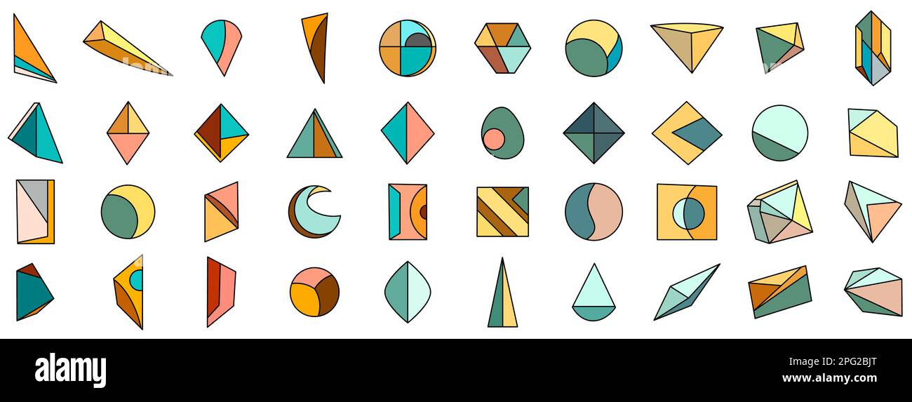Memphis design elements. Abstract geometric shapes set. Vector illustration of geometric shapes ...