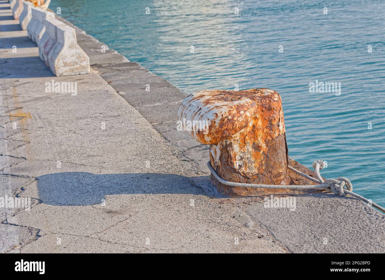 Metal mooring in Bari Italy Stock Photo - Alamy