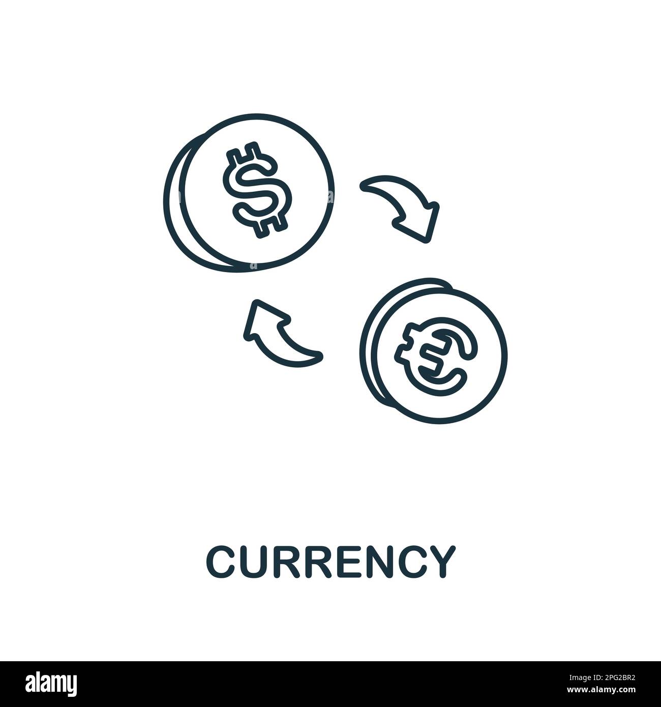 Currency line icon. Monochrome simple Currency outline icon for ...