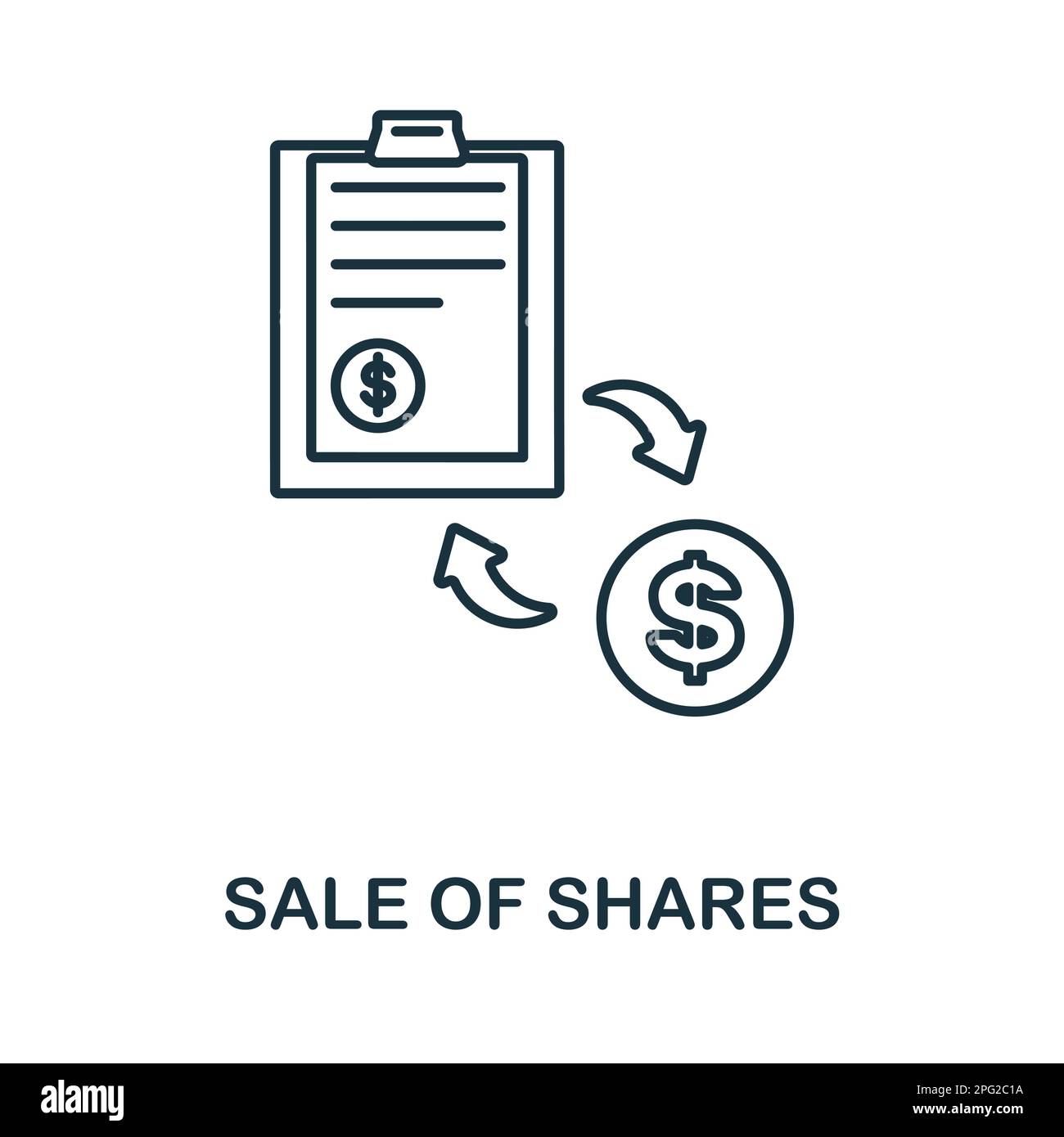 Sale Of Shares line icon. Monochrome simple Sale Of Shares outline icon ...