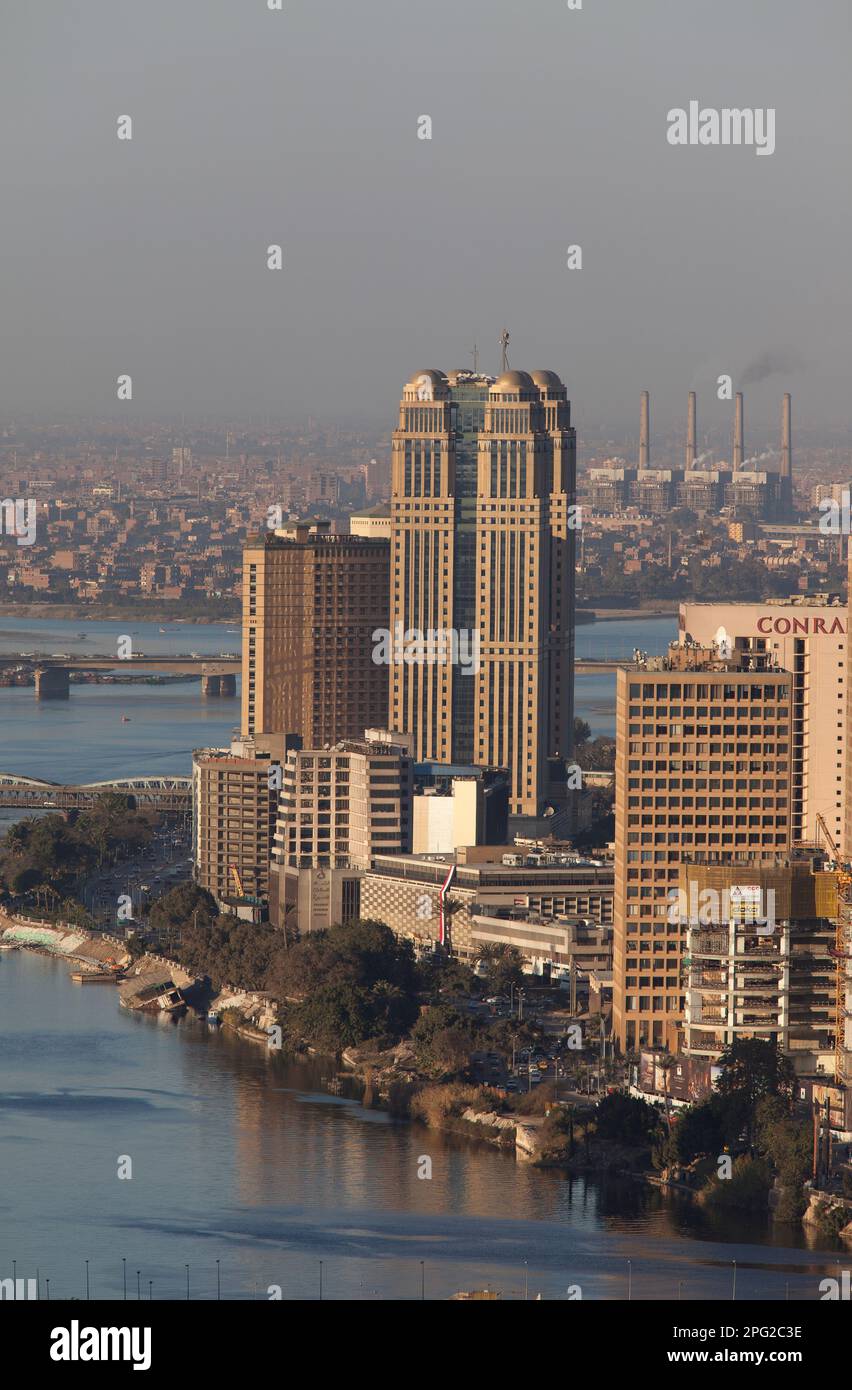 Egypt, Cairo, view along the Nile from the Cairo tower Stock Photo - Alamy