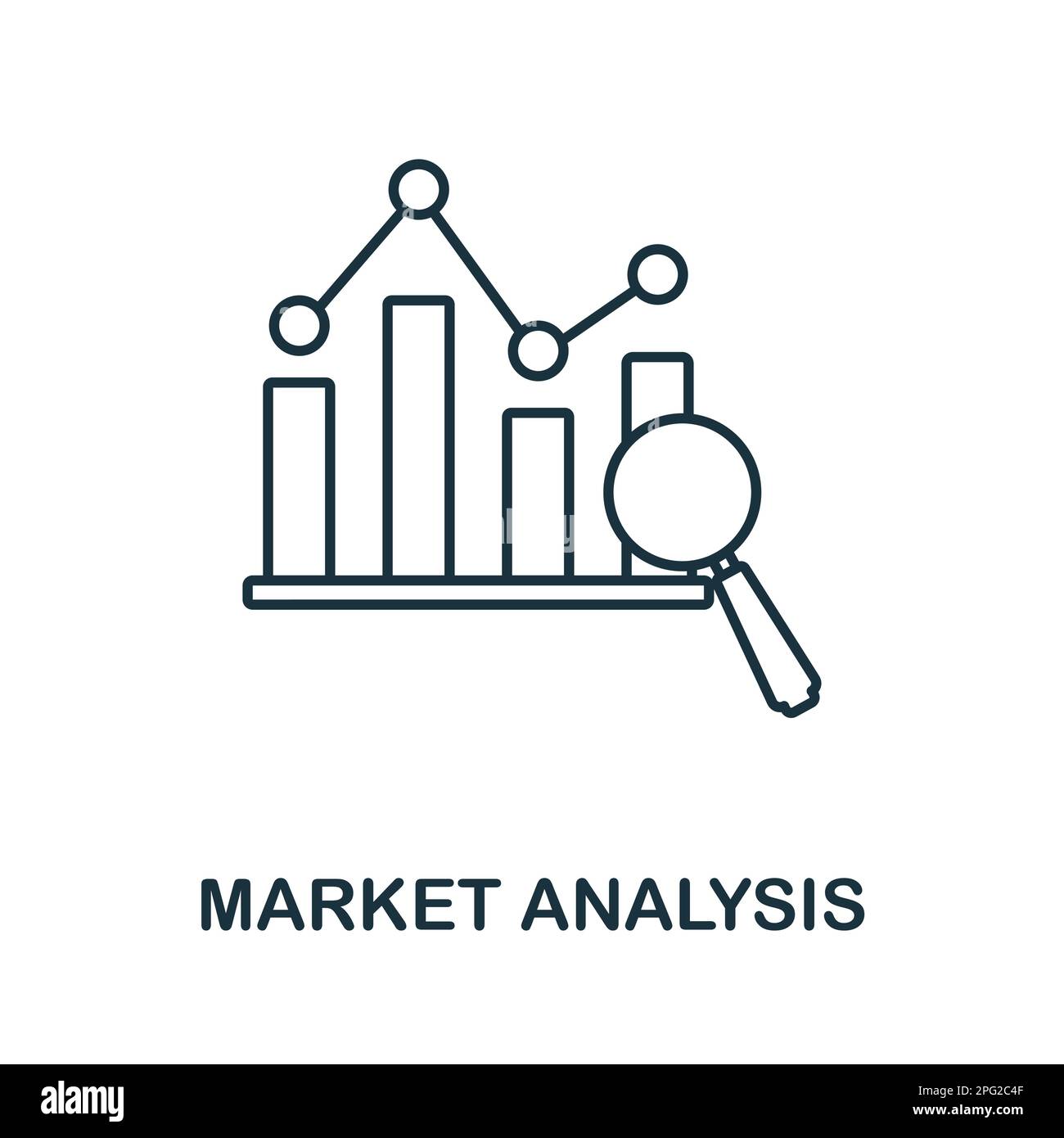 Market Analysis line icon. Monochrome simple Market Analysis outline ...