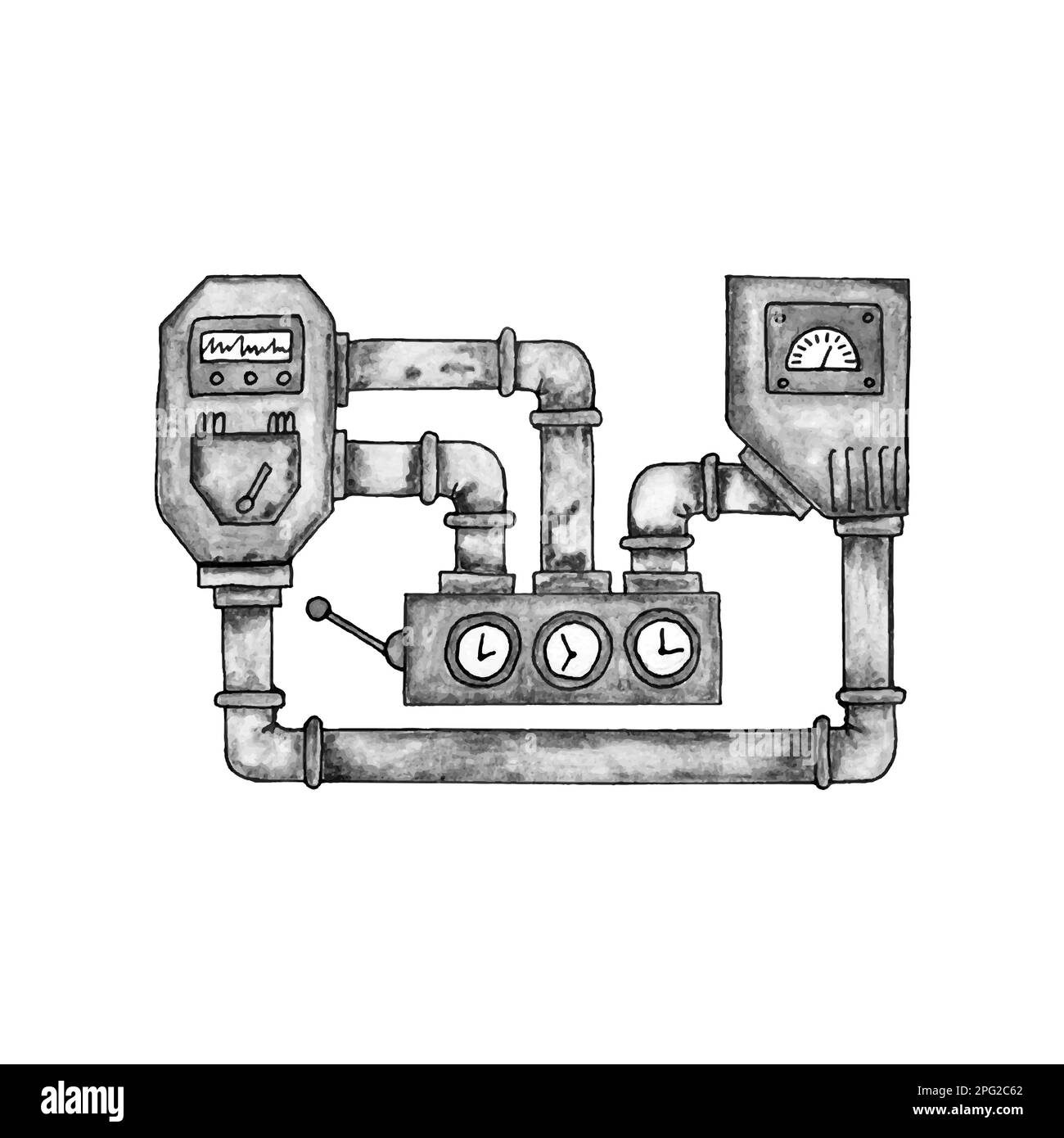 Rusty machinery Stock Vector Images - Alamy