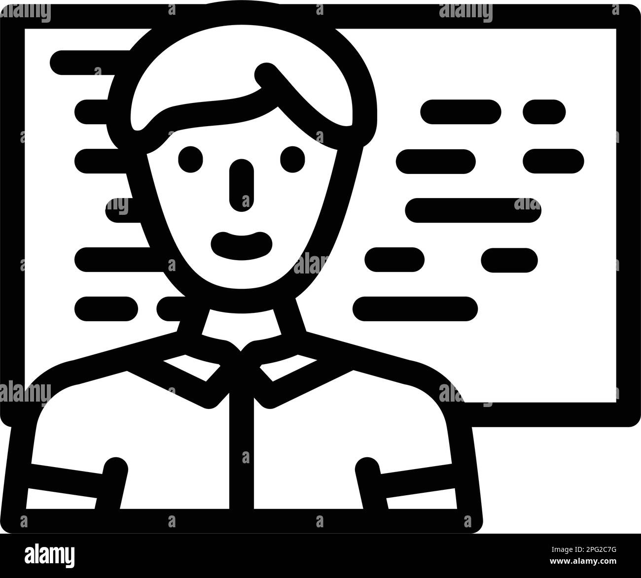 software engineer worker line icon vector illustration Stock Vector ...