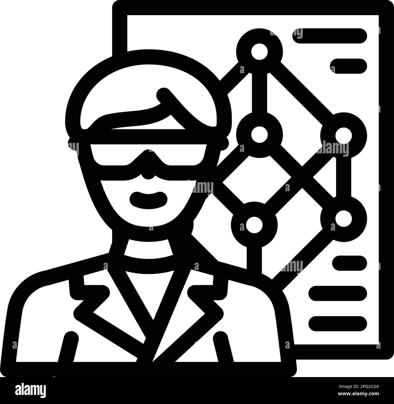 materials engineer technology line icon vector illustration Stock ...
