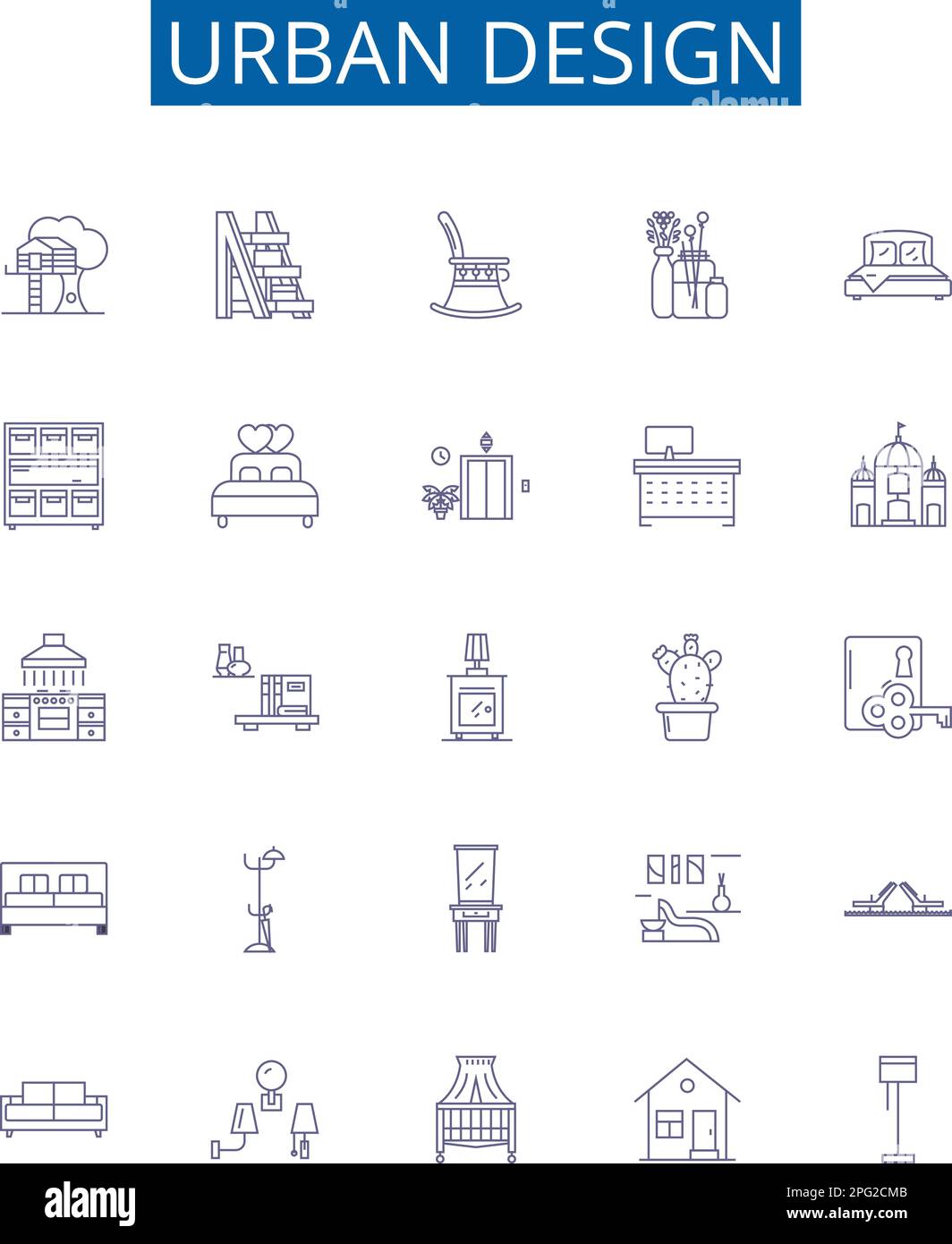 Urban design line icons signs set. Design collection of Urban, Design ...