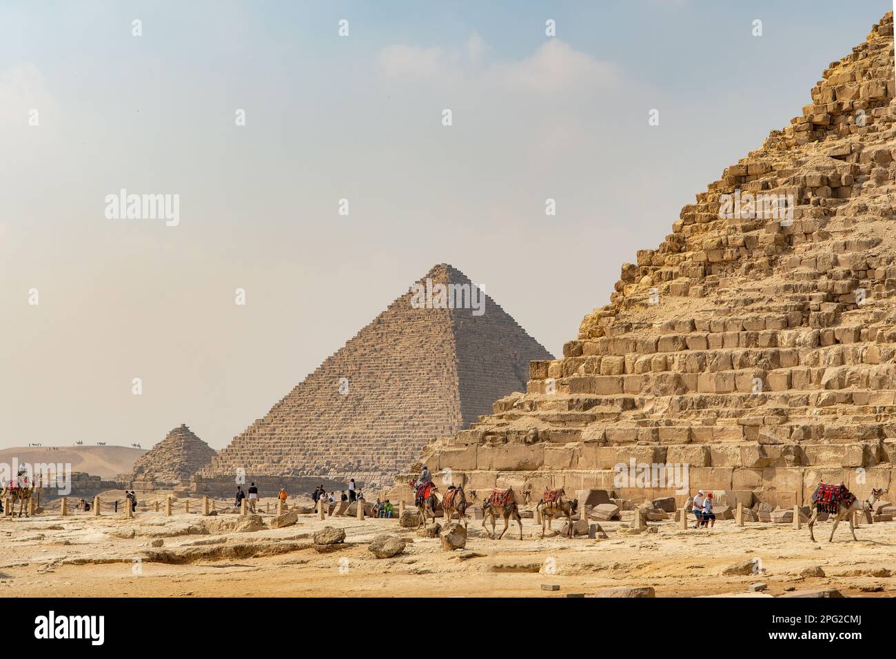 Pyramid of Menkaure, Giza, Cairo, Egypt Stock Photo - Alamy