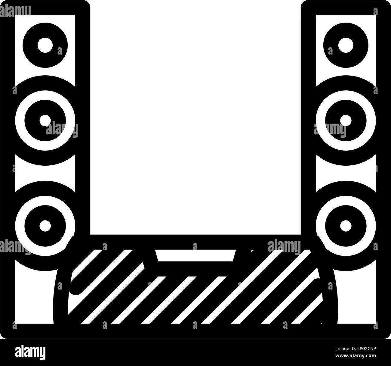 sound system living room line icon vector illustration Stock Vector ...