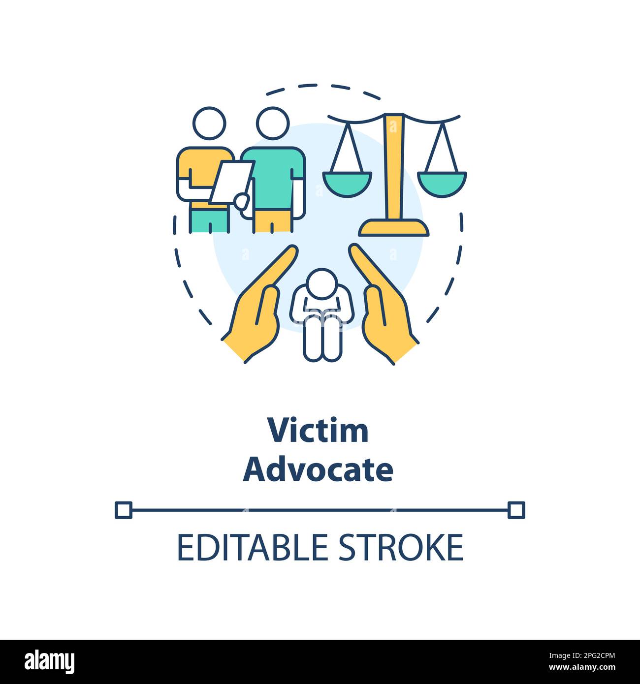 Victim advocate concept icon Stock Vector Image & Art - Alamy