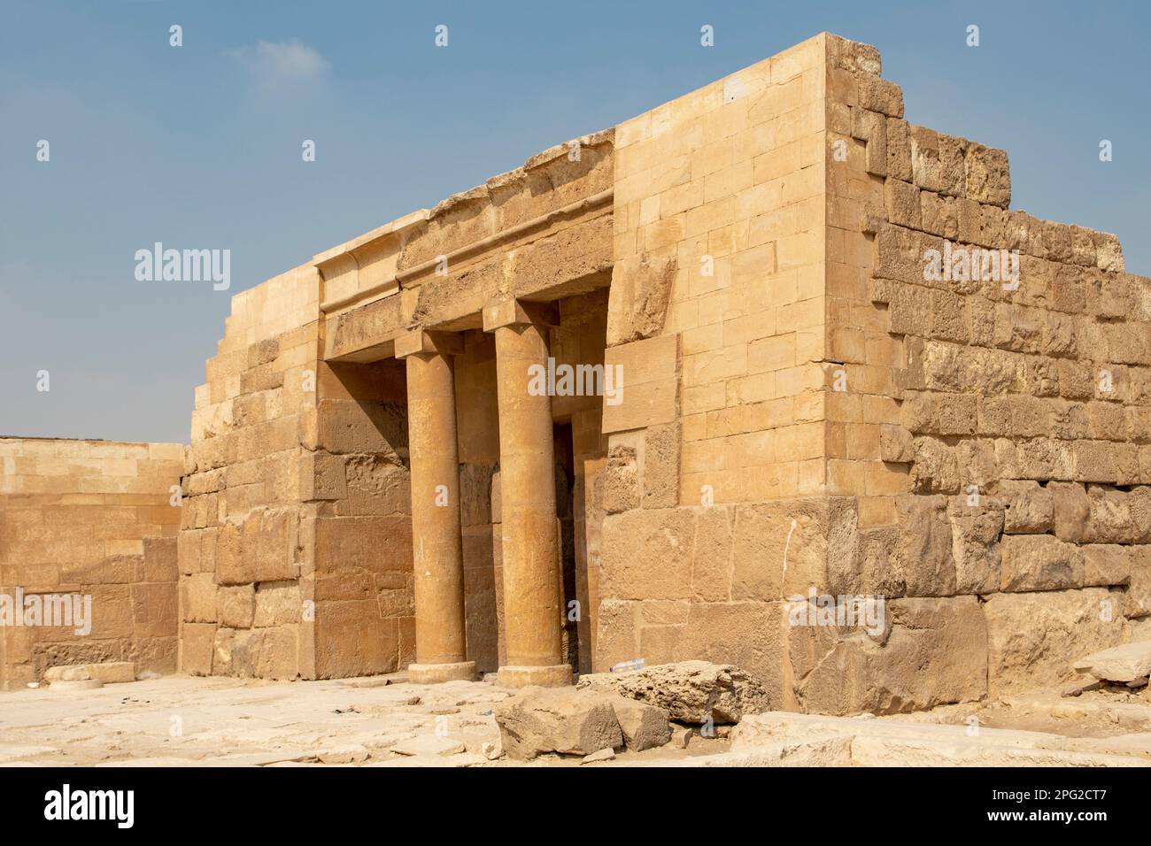 Small Mortuary at the Great Pyramids of Giza, Cairo, Egypt Stock Photo ...