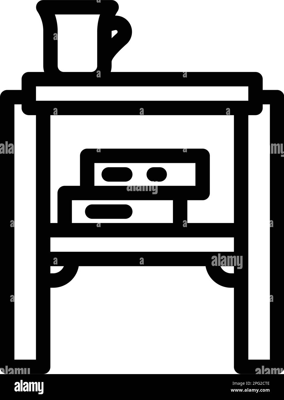 side table living room line icon vector illustration Stock Vector Image ...