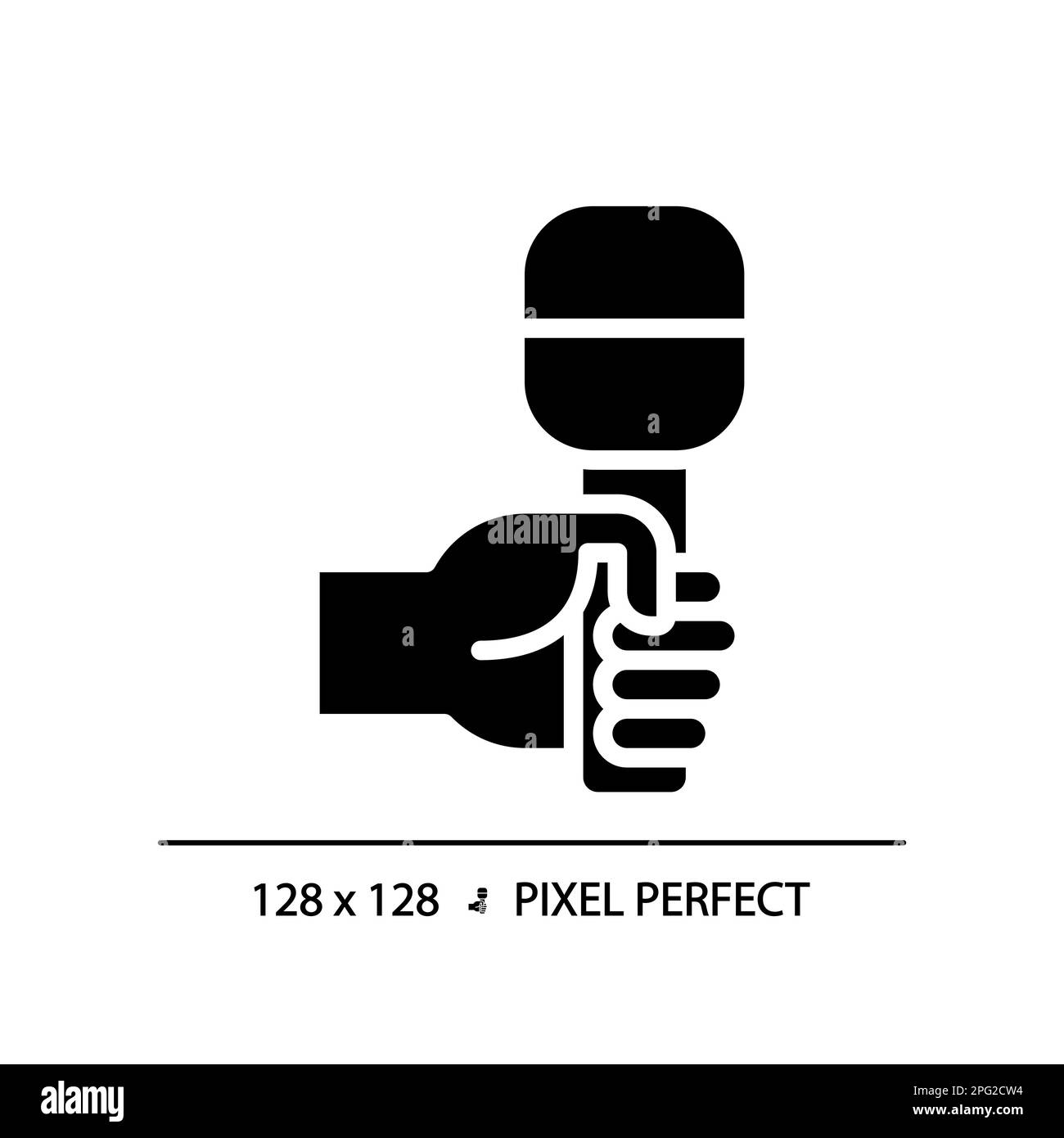 Hand microphone Black and White Stock Photos & Images - Alamy