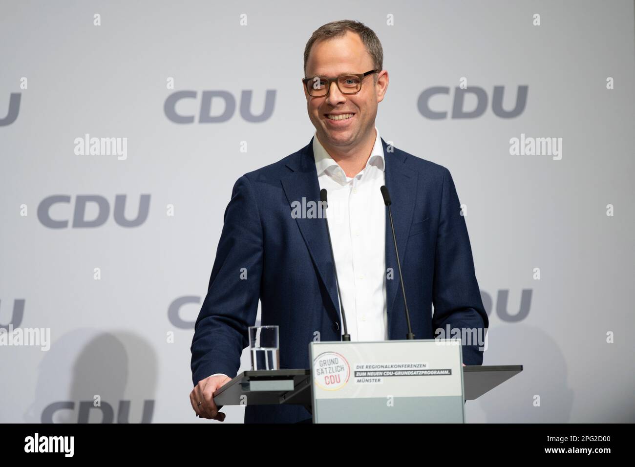 Mario CZAJA, CDU general secretary, during his speech, regional ...