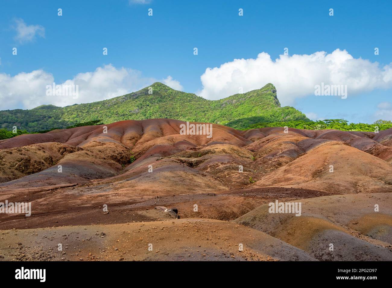 Chamarel Coloured Earth, Chamarel, Mauritius Stock Photo - Alamy