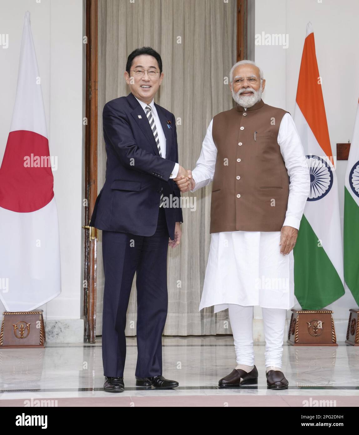 New Delhi, India. 20th Mar, 2023. Japanese Prime Minister Fumio Kishida ...