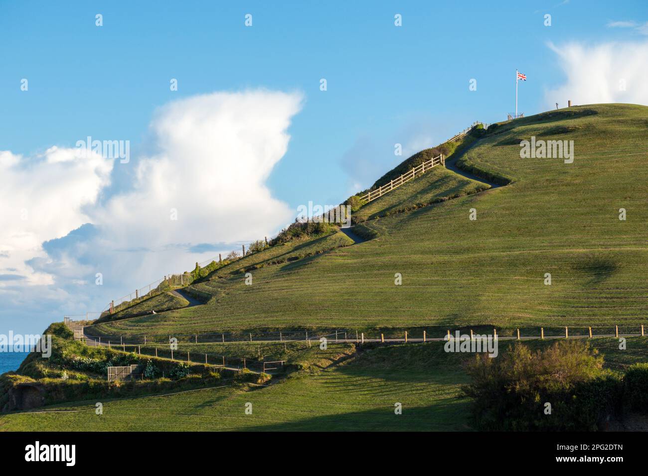 Zig-zag path leading up Capstone Point, Ilfracombe, North Devon, UK Stock Photo - Alamy