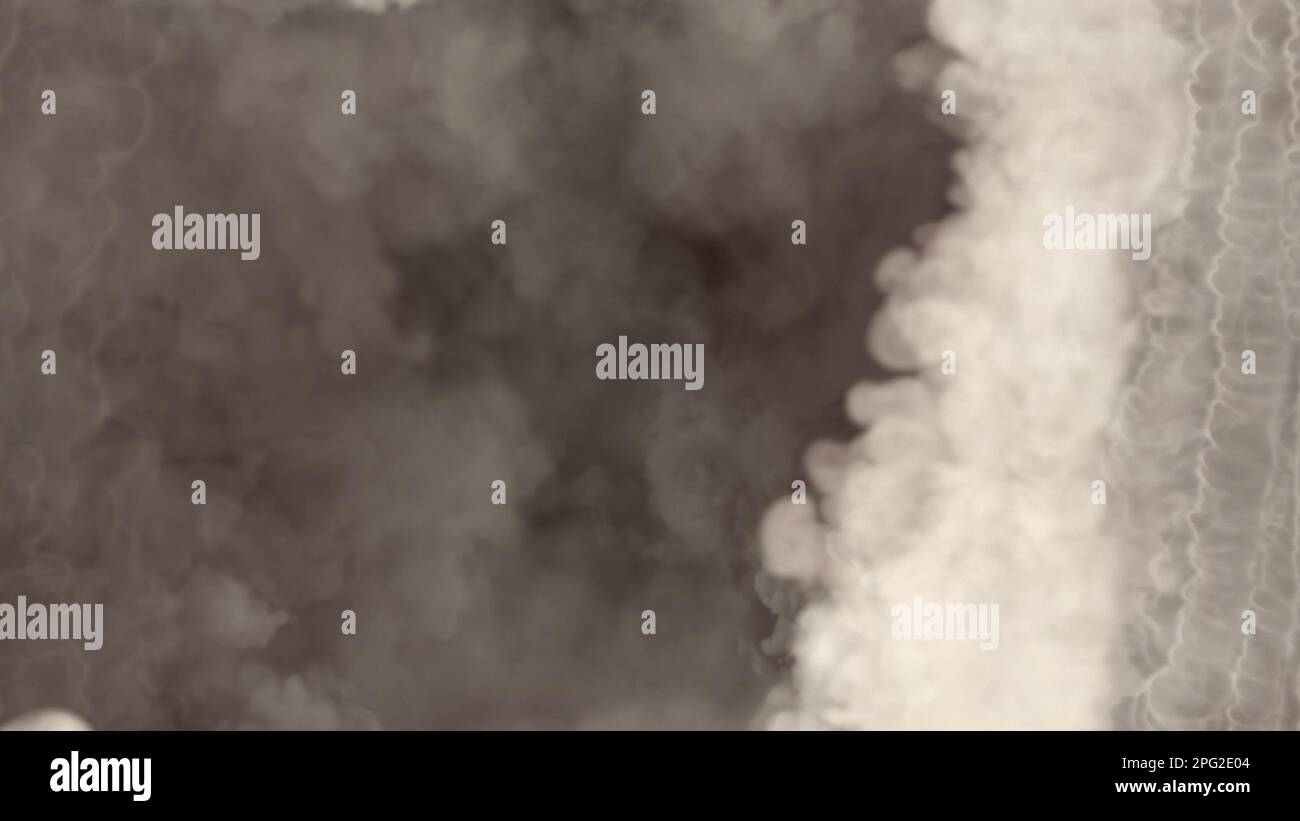 Side content frame of rich white smoke, isolated - abstract 3D ...