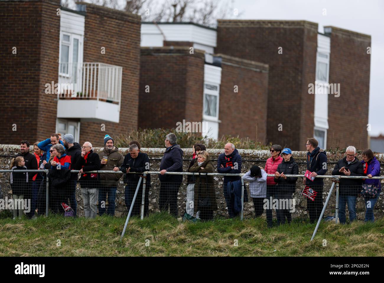 General view of fans watching during the Vitality Women's FA Cup ...