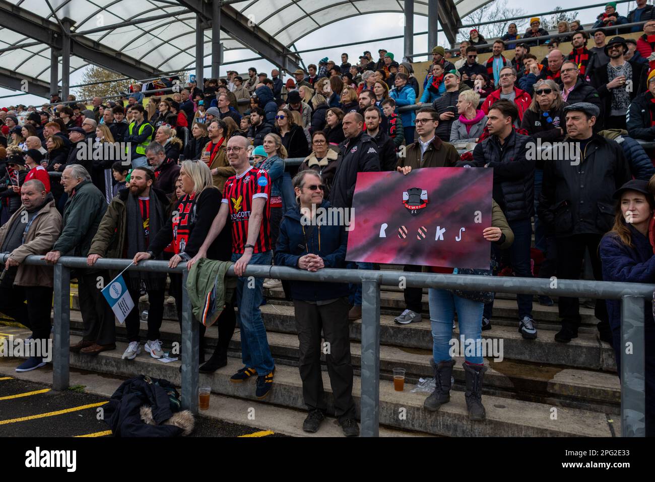 General view of fans watching during the Vitality Women's FA Cup ...