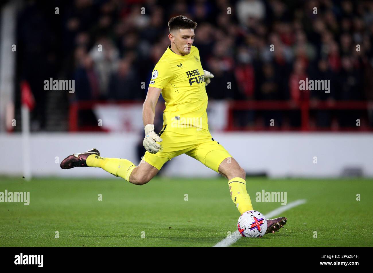 Newcastle United goalkeeper Nick Pope during the Premier League match ...
