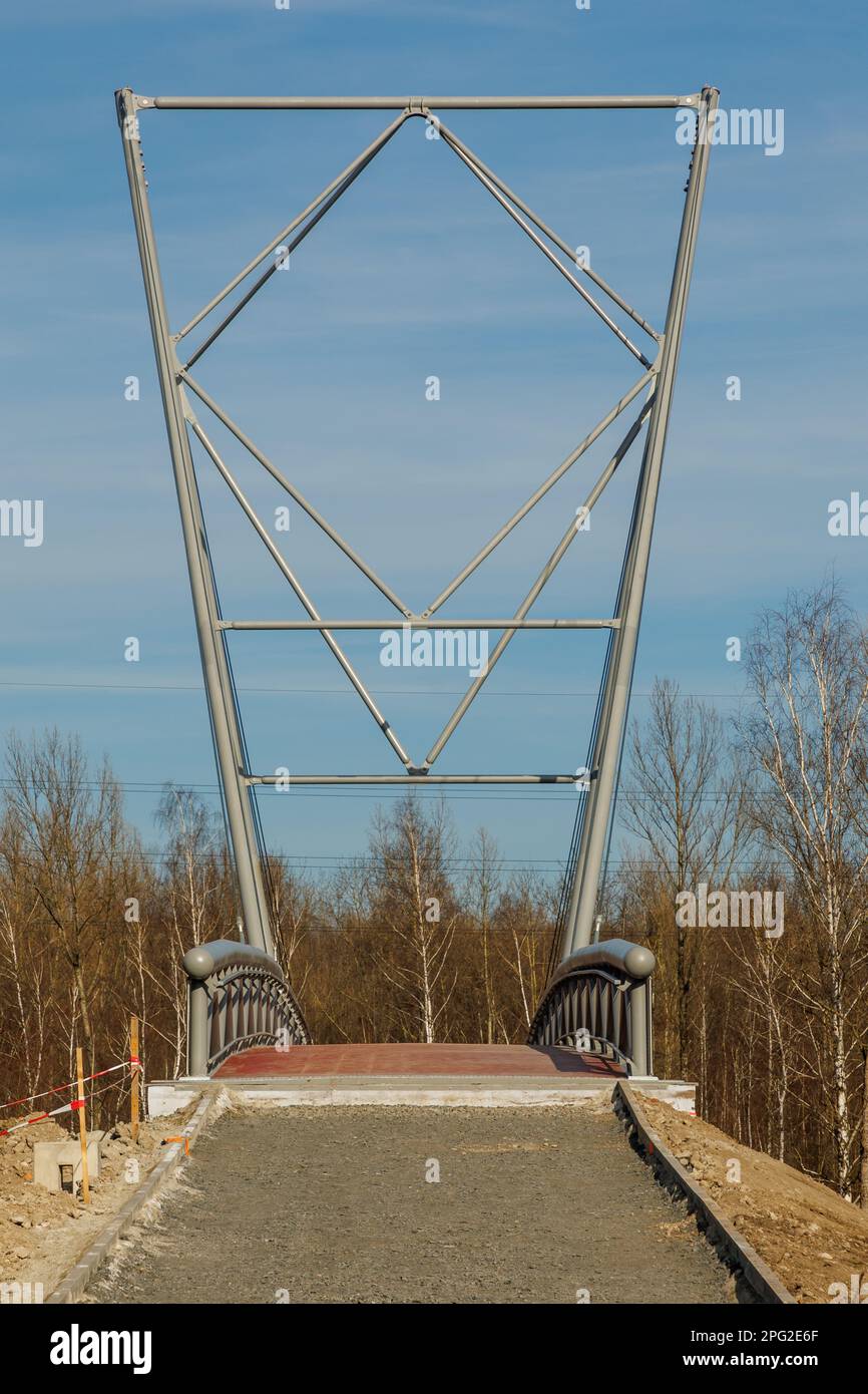 New footbridge across Ostravice, design by architect Josef Pleskot, connect the city center with ...