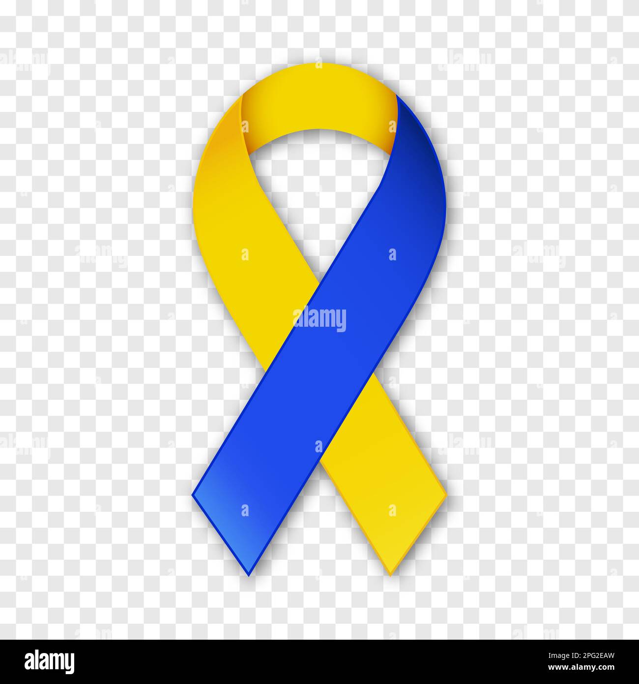 Ukrainian flag stripe ribbon on white background. Vector illustration ...