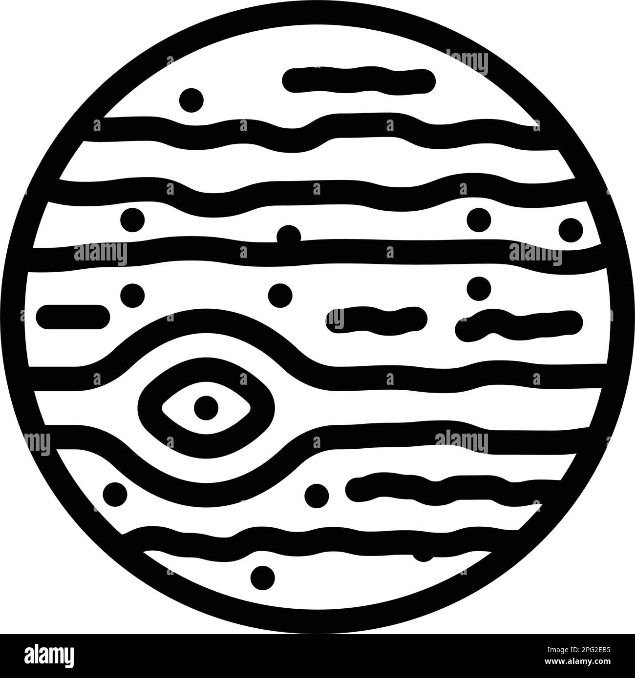jupiter planet line icon vector illustration Stock Vector Image & Art ...
