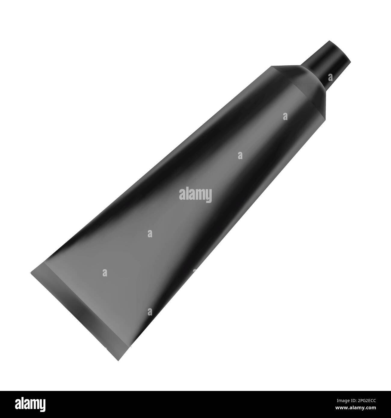 Matte plastic tube mockup isolated on white background. Vector ...