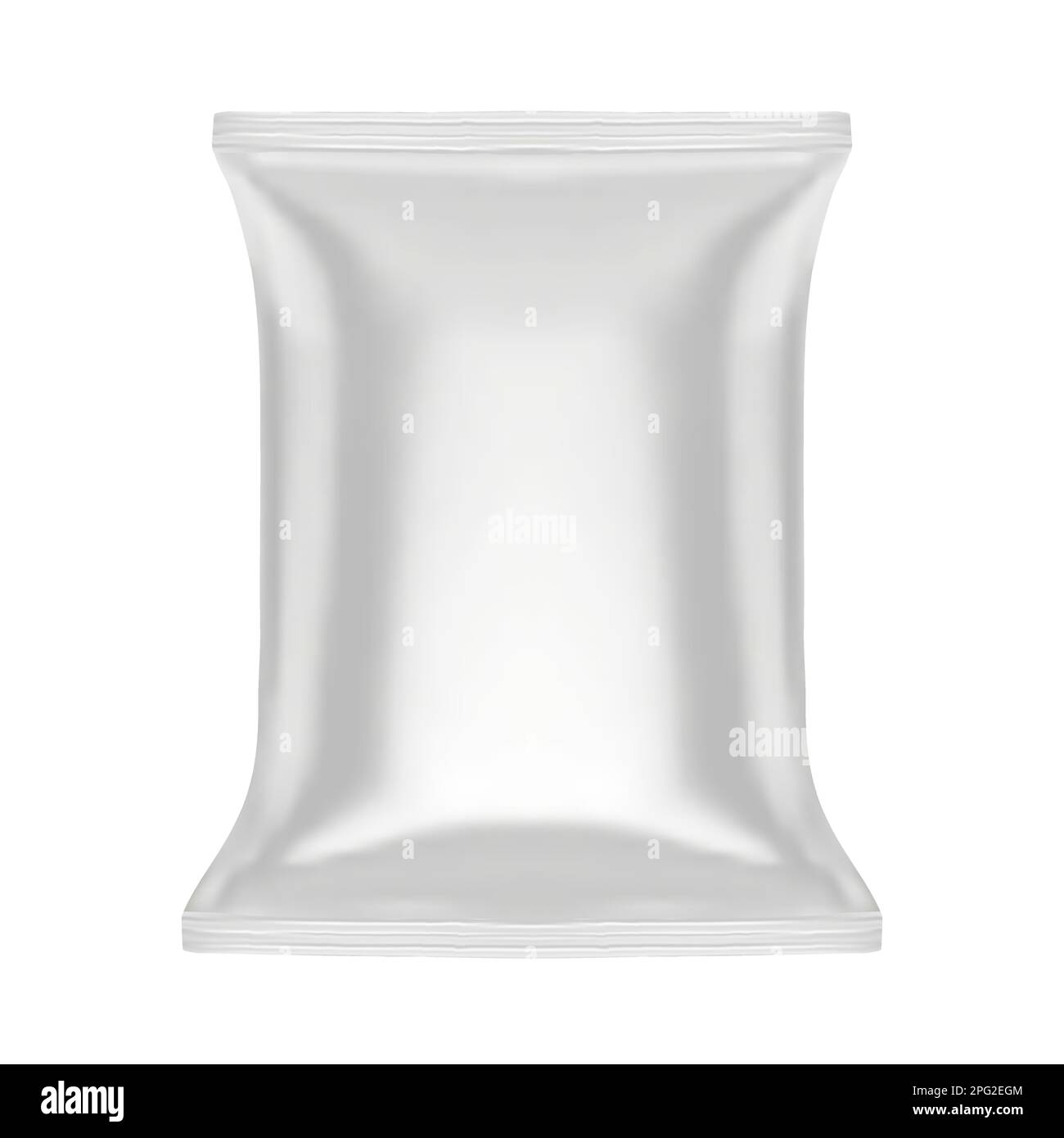 Realistic Simple Foil Food White Package Mockup. Vector illustration ...