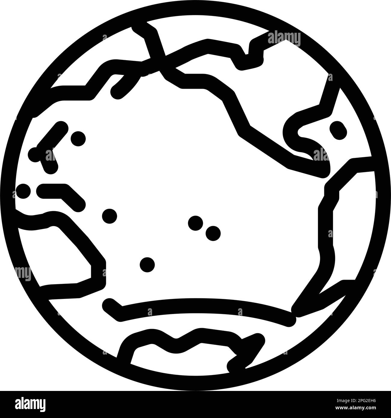 pacific ocean map line icon vector illustration Stock Vector Image ...