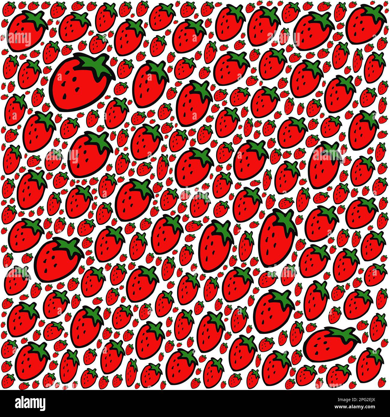 Abstract and contemporary digital art strawberry design Stock Photo - Alamy