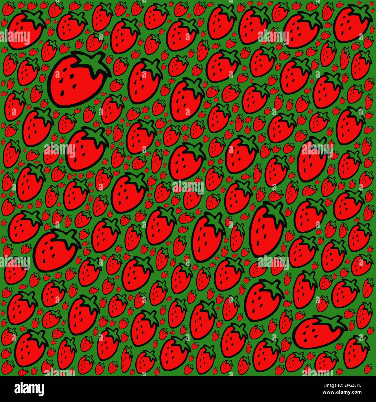 Abstract and contemporary digital art strawberry design Stock Photo - Alamy