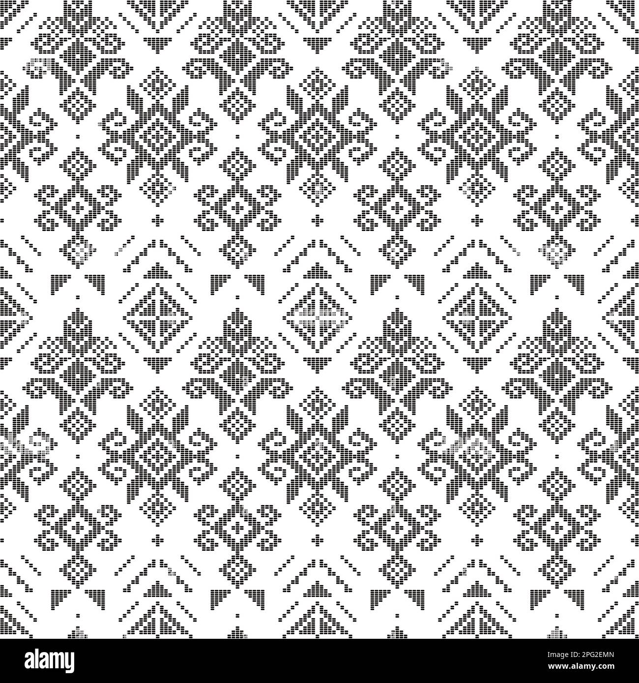 Filipino folk art Yakan weaving inspired vector seamless pattern ...