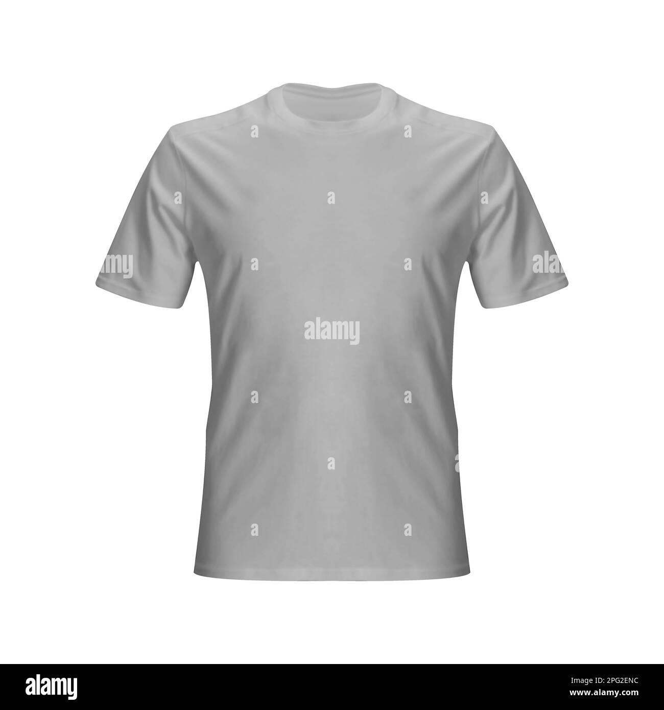 Realistic gray t-shirt base cloth isolated on clean background Stock ...