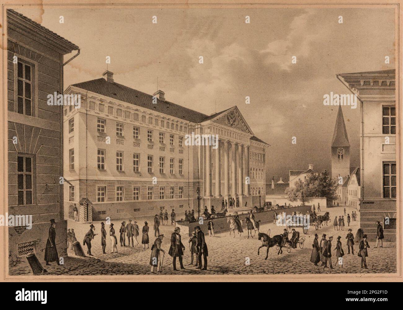 Main building of Tartu University in 1845 Stock Photo - Alamy
