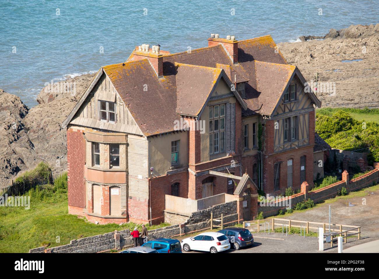 Seafield House (The Haunted House), Westward Ho!, North Devon, UK Stock ...