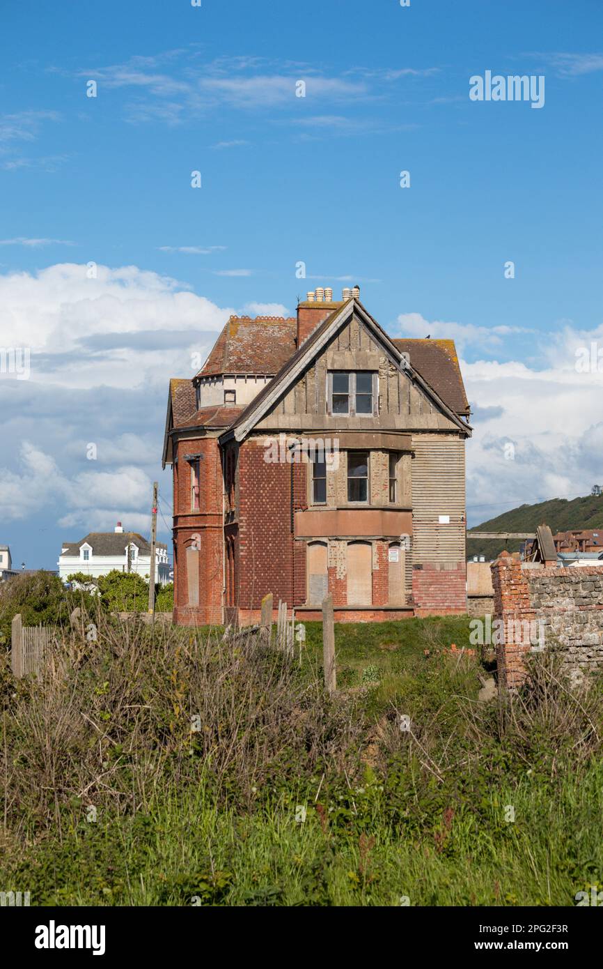 Seafield House (The Haunted House), Westward Ho!, North Devon, UK Stock ...