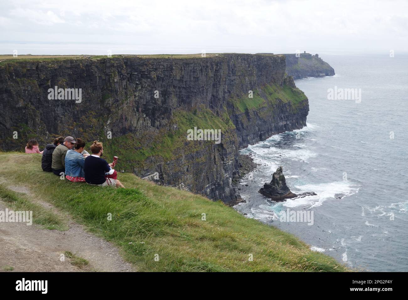 tourists visiting Cliffs of Moher, Ireland Stock Photo - Alamy
