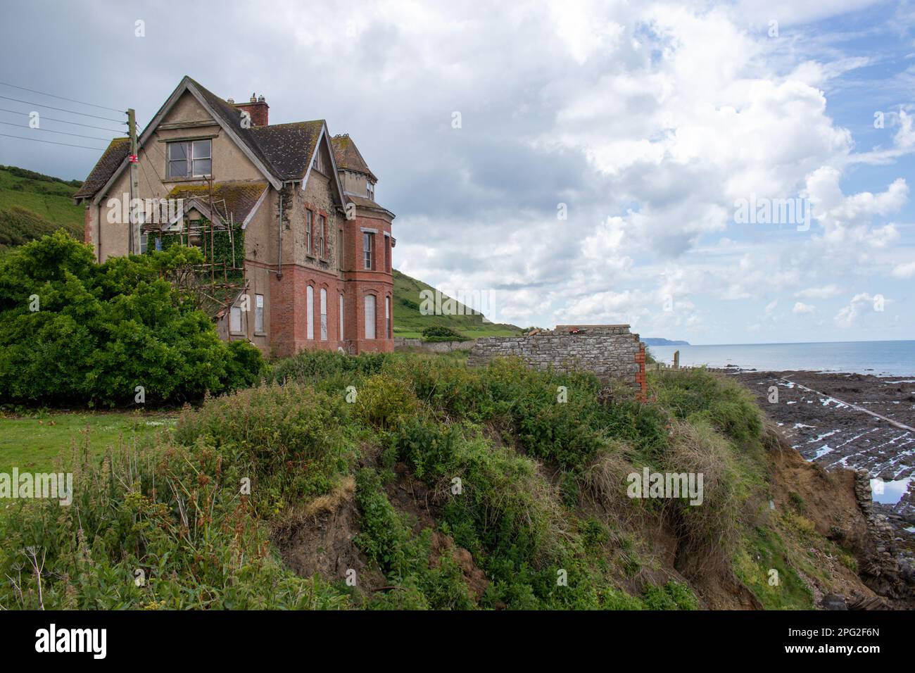 Seafield House (The Haunted House), Westward Ho!, North Devon, UK Stock ...