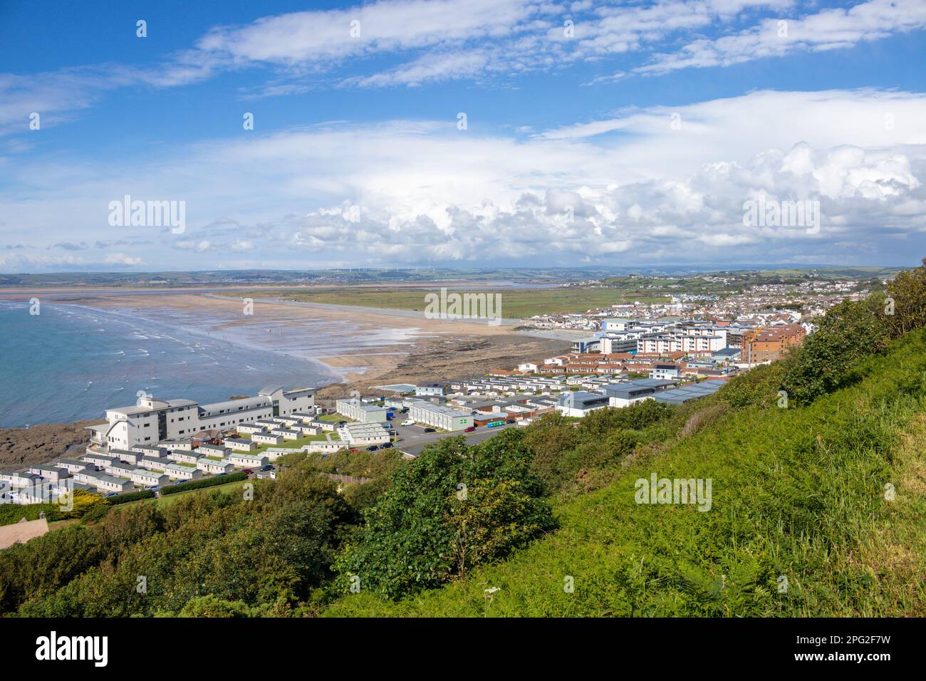 Aerial view of Westward Ho!, North Devon, UK Stock Photo - Alamy
