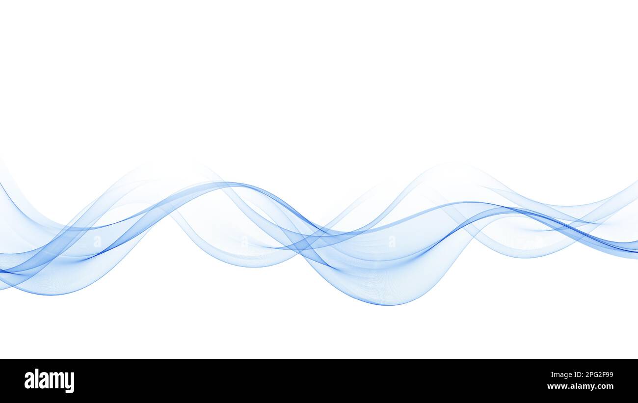 Wavy abstract blue color design element. Wave blue background Stock ...