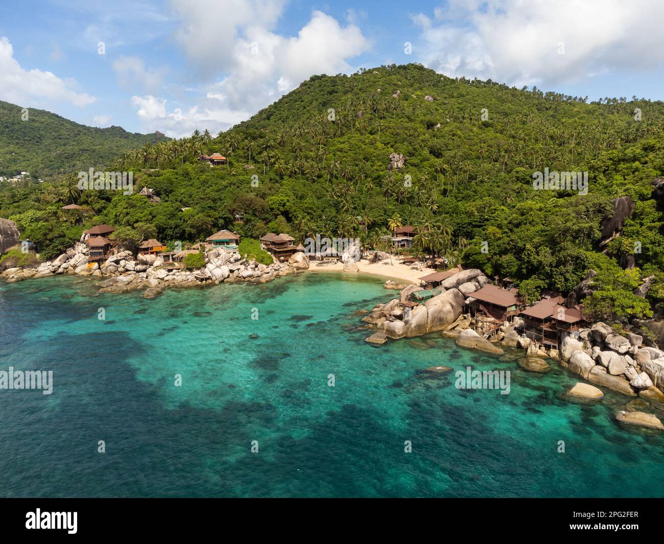 Ko Tao, Thailand: Aerial view of the Ko Tao island in the Gulf of ...