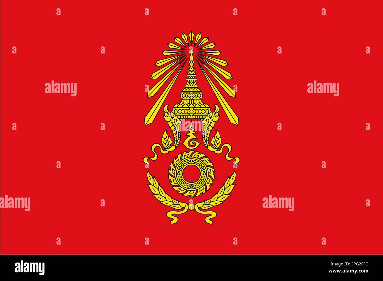 Top view of flag the Royal Thai Army Thailand. Thai travel and patriot ...