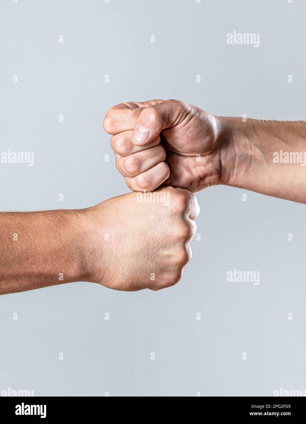 Friendly handshake, friends greeting. Two hands, isolated arm. Man ...