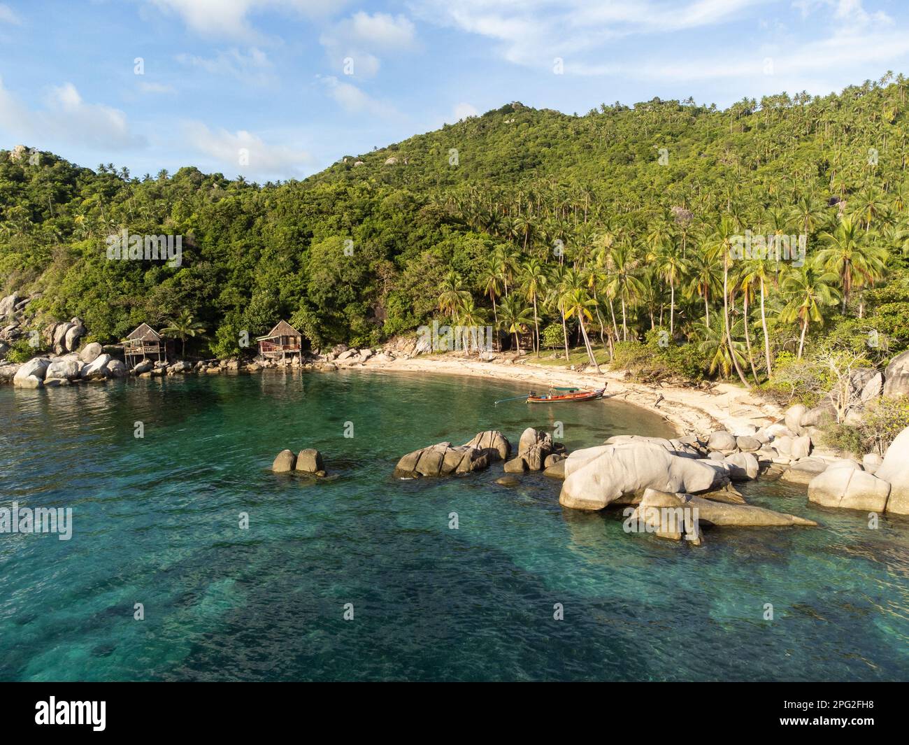 Ko Tao, Thailand: Aerial view of the Ko Tao island in the Gulf of ...