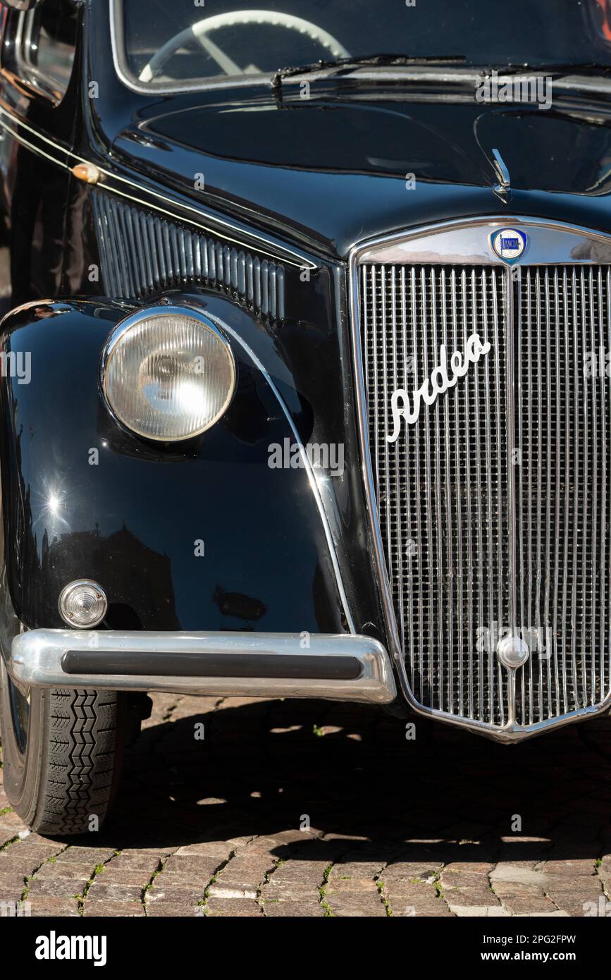 Italy, Lombardy, Meeting of Vintage Cars, Lancia Ardea Radiator Grille ...