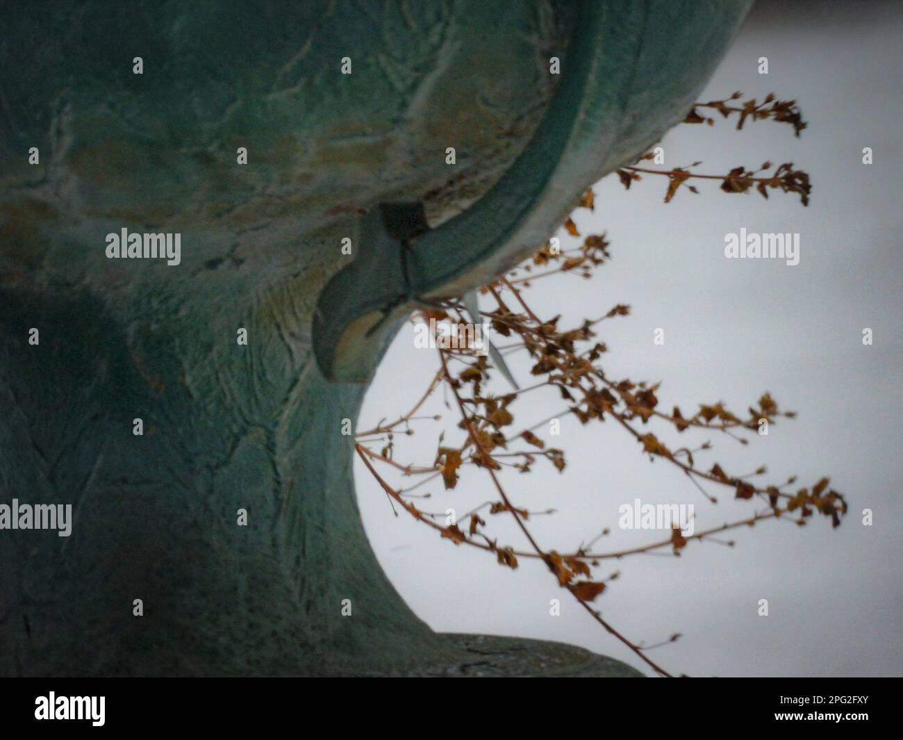 A close-up side view of a clay pot with a blurred background Stock ...